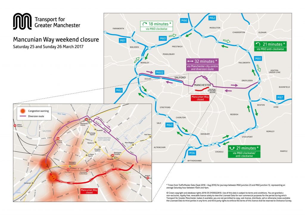 Stay clear of the Mancunian Way this weekend - About Manchester