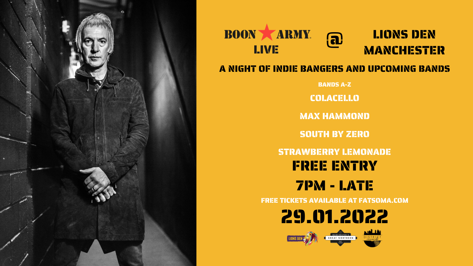 Manchester Icon, Clint Boon, launches new upcoming bands night at Lions ...