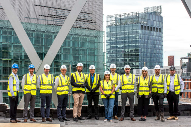 BT celebrates Four New Bailey topping out - About Manchester