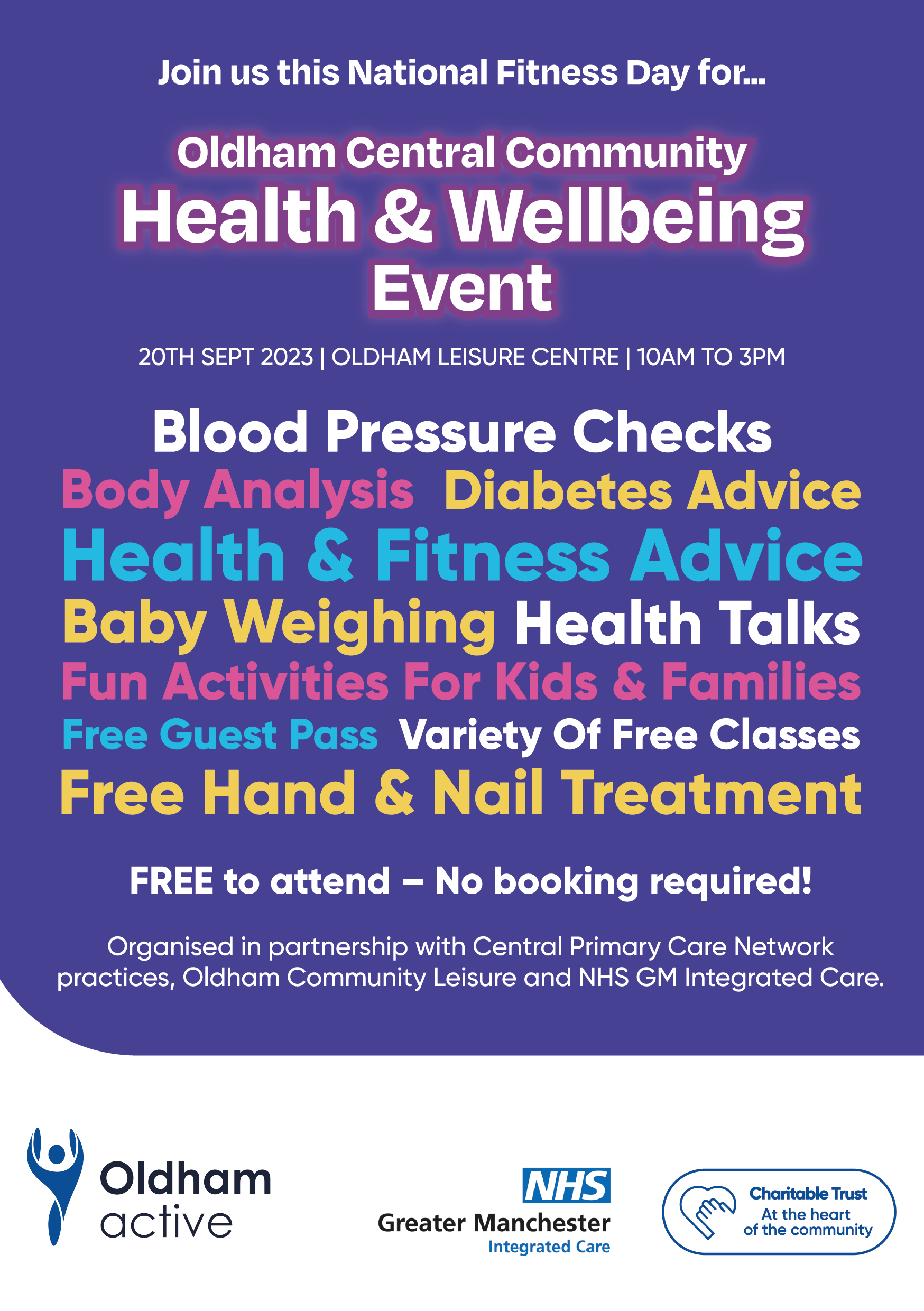 NHS Oldham Integrated Care host their first free health and wellbeing ...