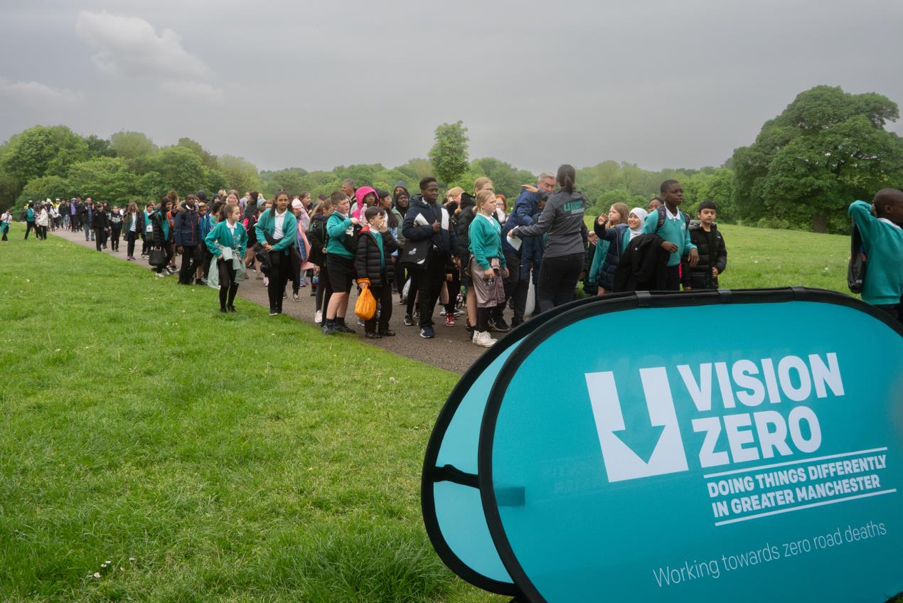 Schoolchildren join bereaved families in walk to commemorate road death ...