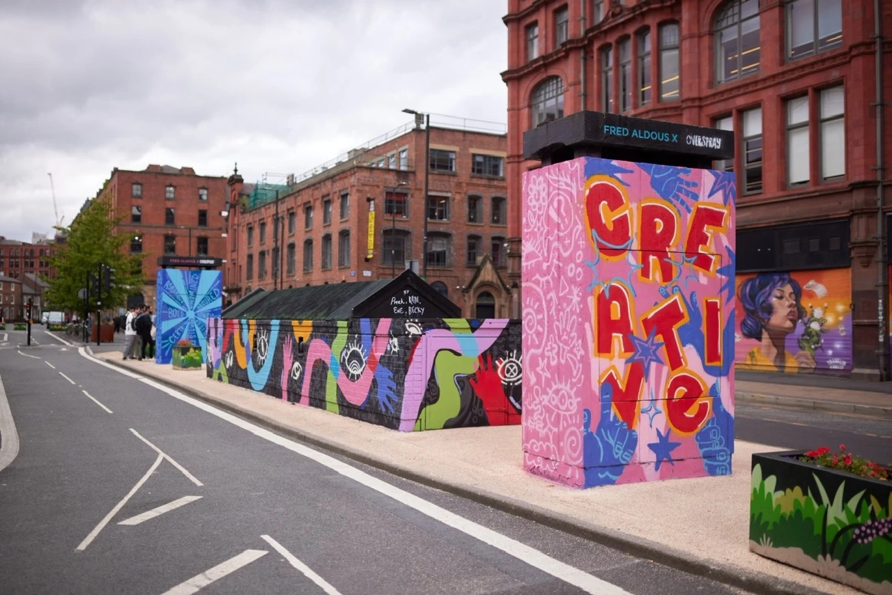 Design students create colourful and striking street art mural in the ...